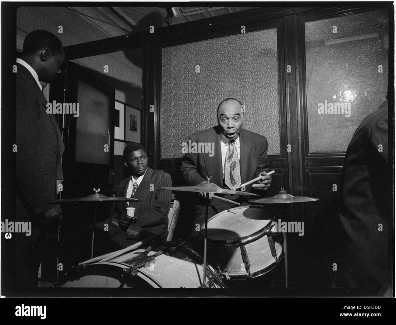 This portrait captures jazz musicians Freddie Moore and Joe Thomas at ...