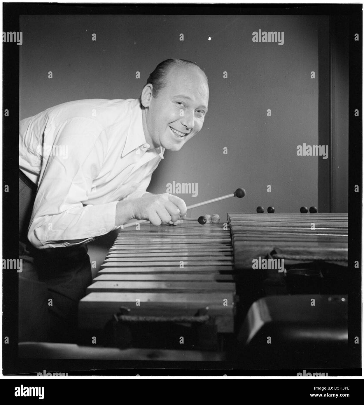 This 1947 portrait features Red Norvo, a renowned mallet percussionist ...