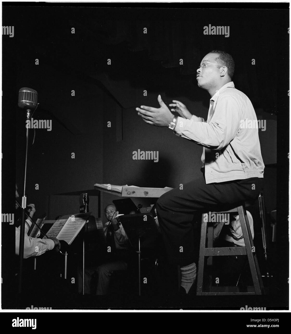 Portrait of Sy Oliver, a prominent jazz musician, captured in New York ...