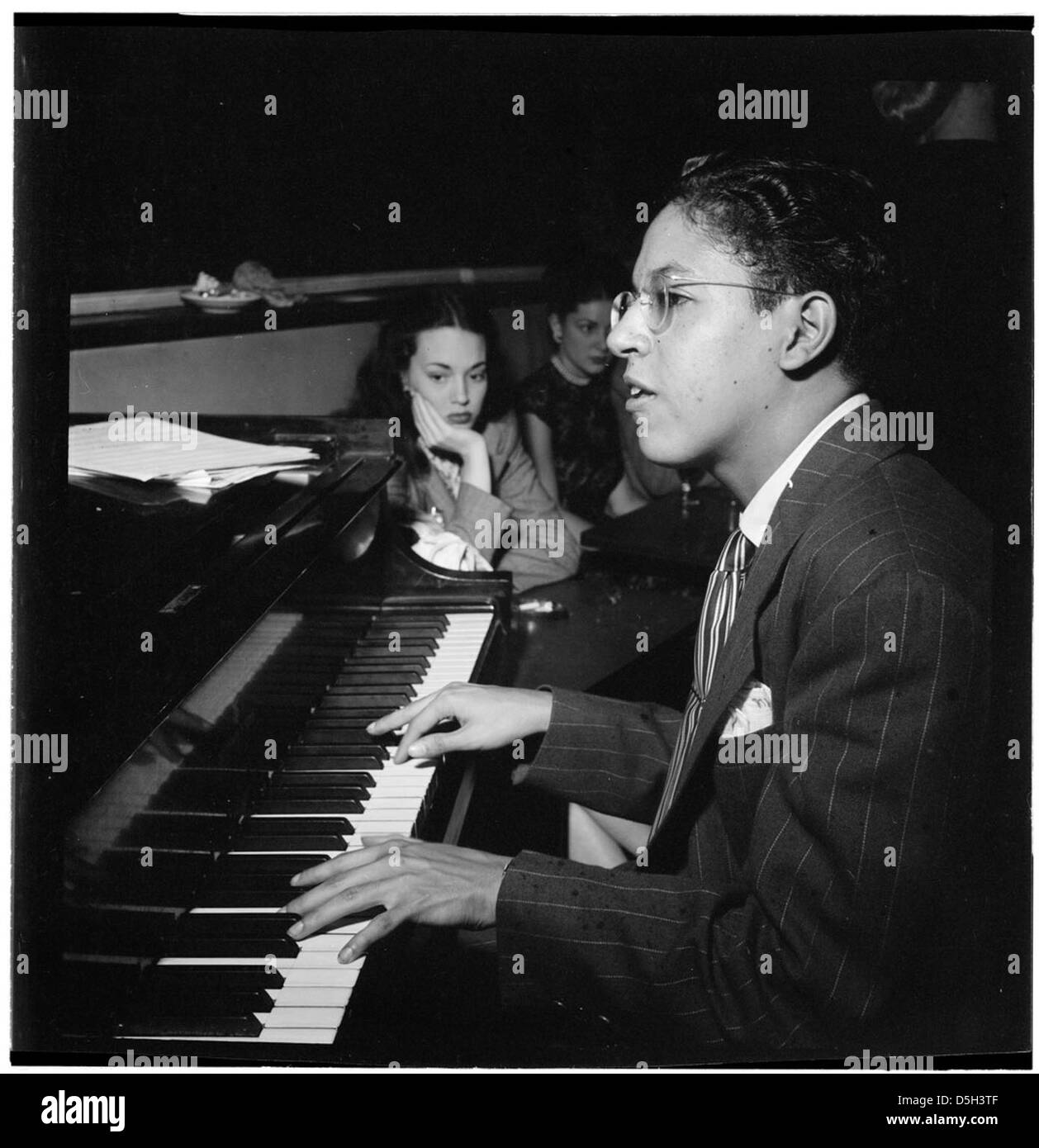 A portrait of Deryk Sampson, an American jazz musician, captured in New ...
