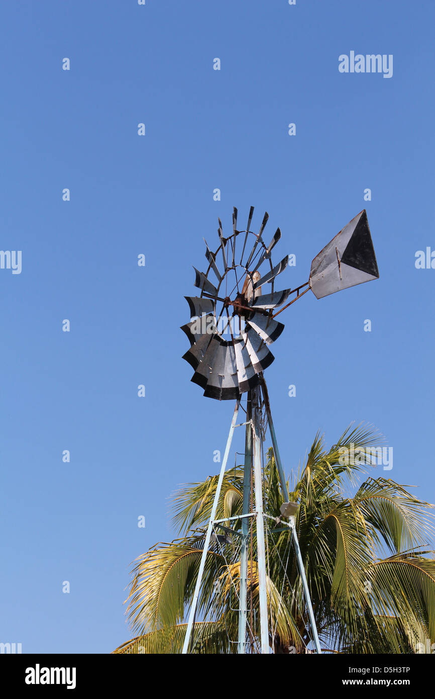 Windmill on the field Stock Photo - Alamy