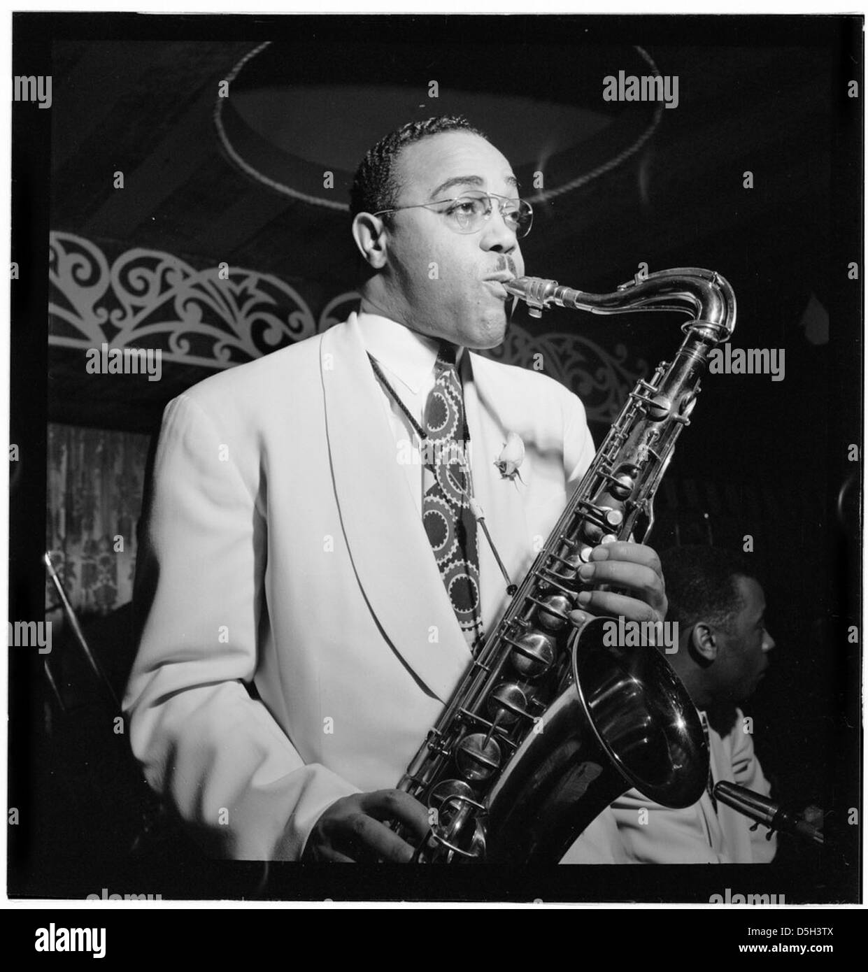 A 1946 portrait of jazz saxophonist Al Sears, taken at the Aquarium in ...