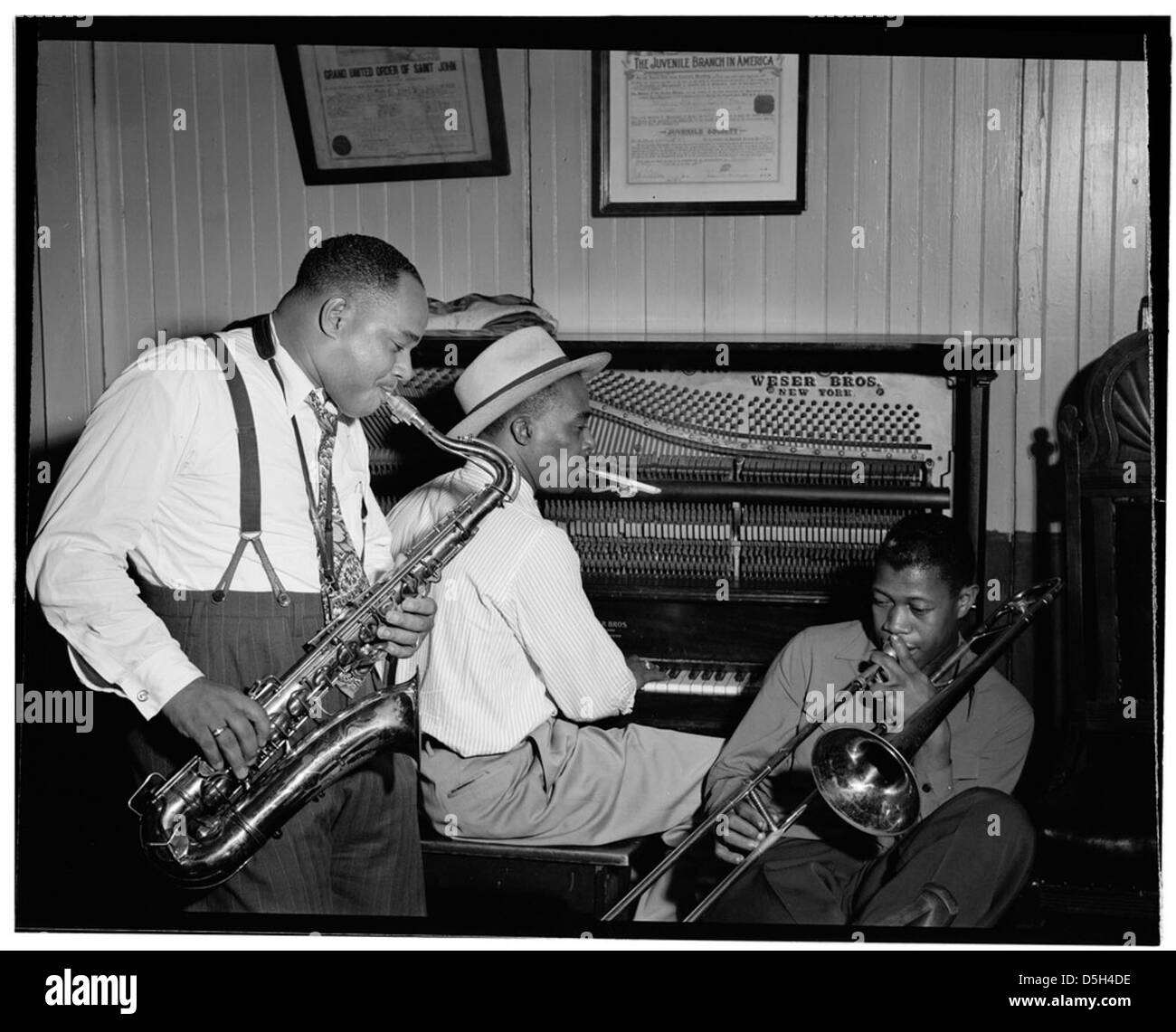 A portrait of Joe Thomas and Eddie Wilcox, members of the Loyal Charles ...