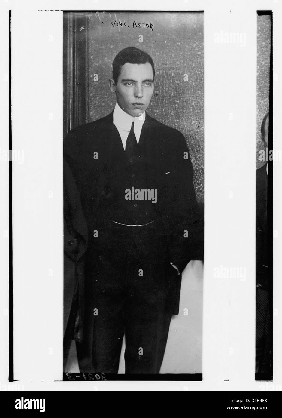 A cropped photograph of Vincent Astor, a prominent American businessman ...