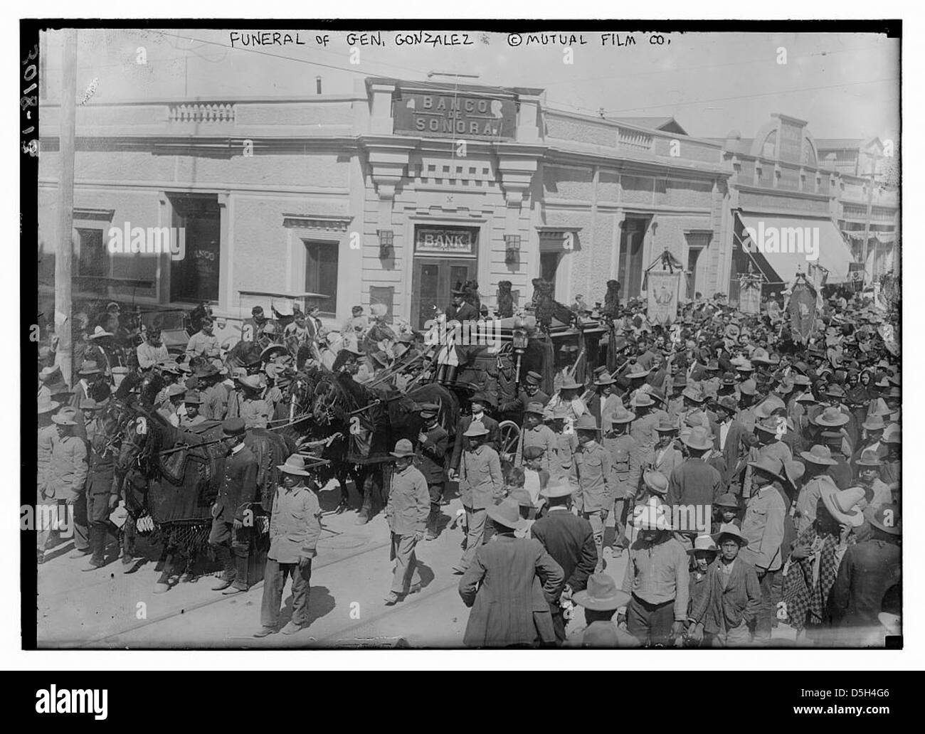 The funeral procession of General Abraham Gonzalez in Mexico during the ...