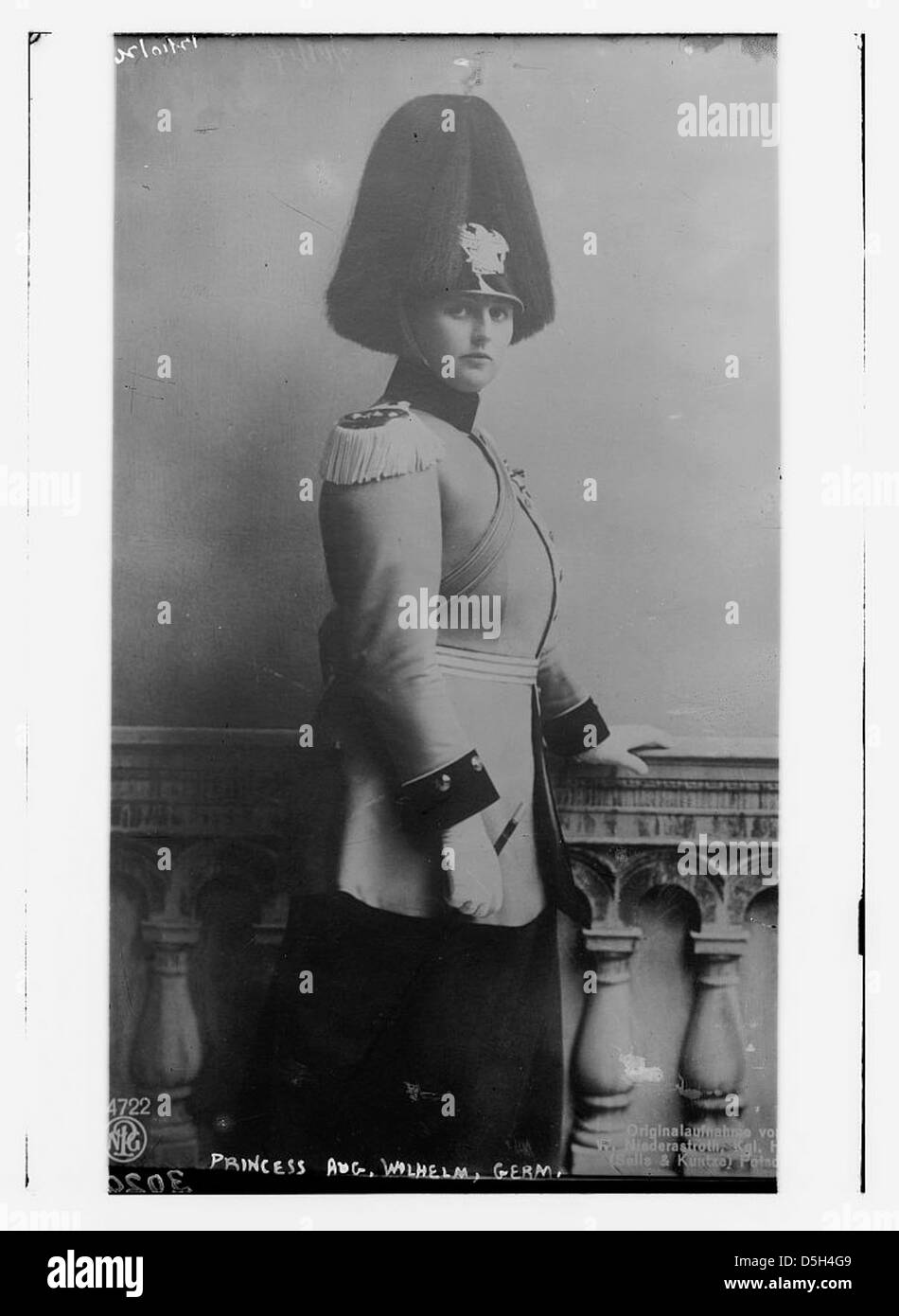 This image portrays Princess August Wilhelm of Germany, dressed in a ...