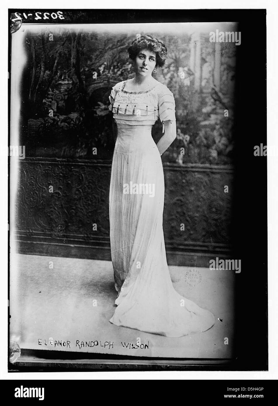 This portrait shows Eleanor Randolph Wilson, also known as Mrs. McAdoo ...