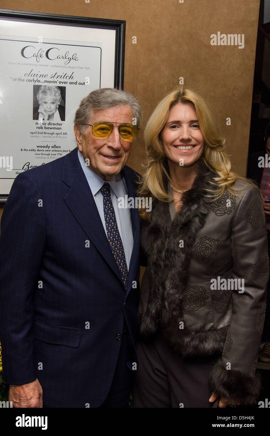New York, USA. April 2, 2013. Tony Bennett, Susan Crow at arrivals for ...