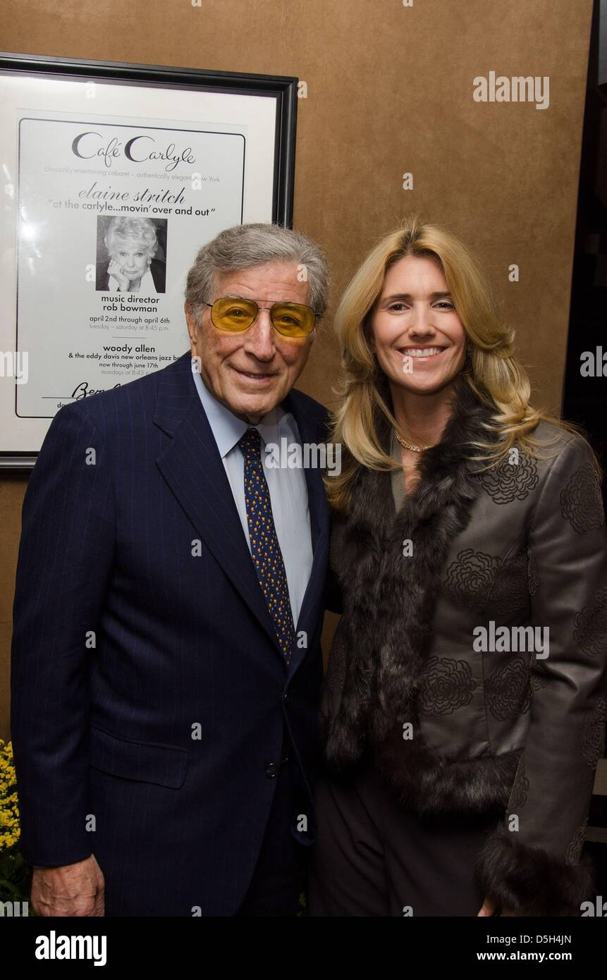 New York, USA. April 2, 2013. Tony Bennett, Susan Crow at arrivals for ...