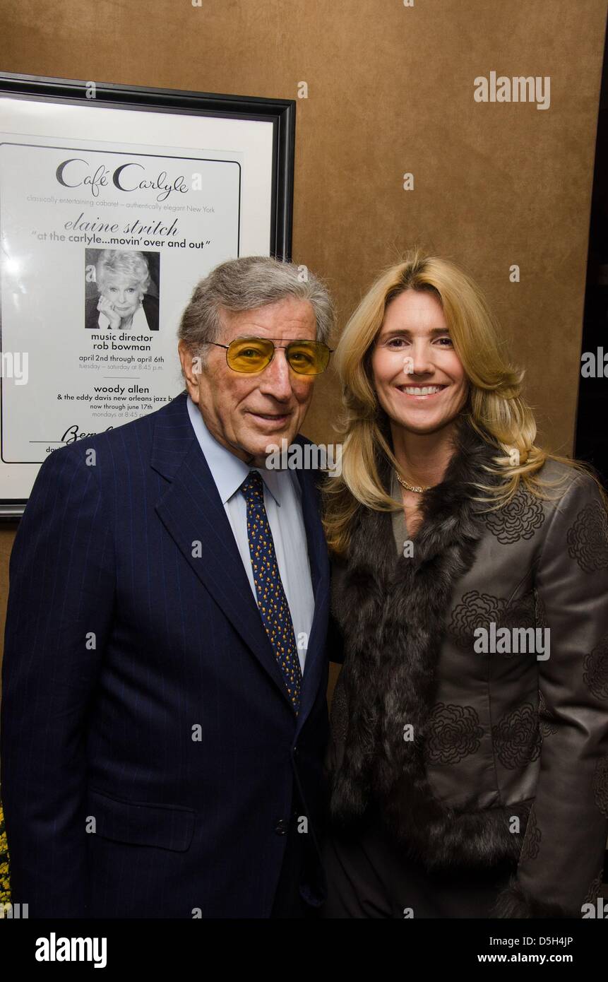 New York, USA. April 2, 2013. Tony Bennett, Susan Crow at arrivals for ...