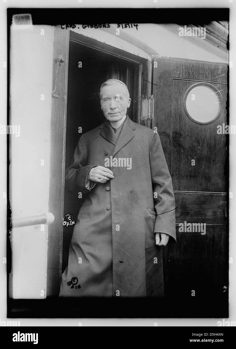 Cardinal Gibbons is pictured aboard the Prinzessin Irene on May 5, 1914 ...