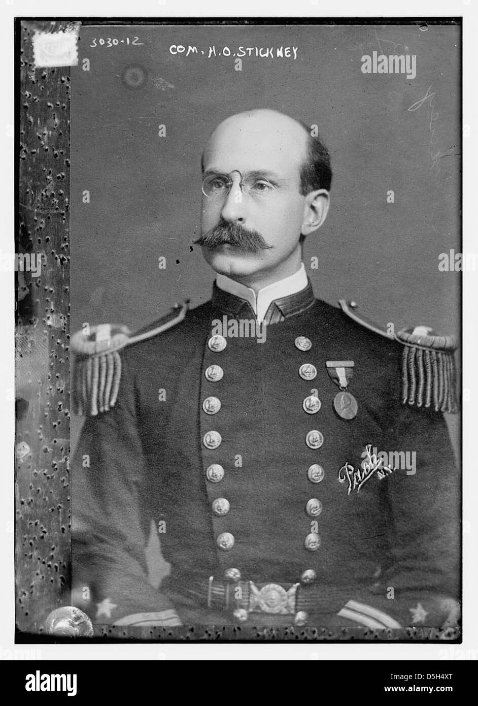 Commodore Herman O. Stickney of the U.S. Navy is shown in this portrait ...