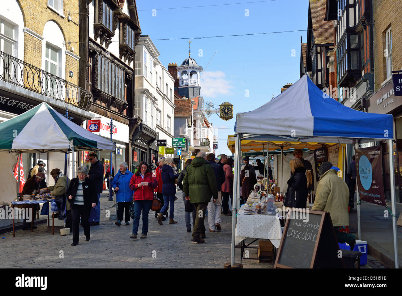 Guildford high street farmers market hi-res stock photography and ...