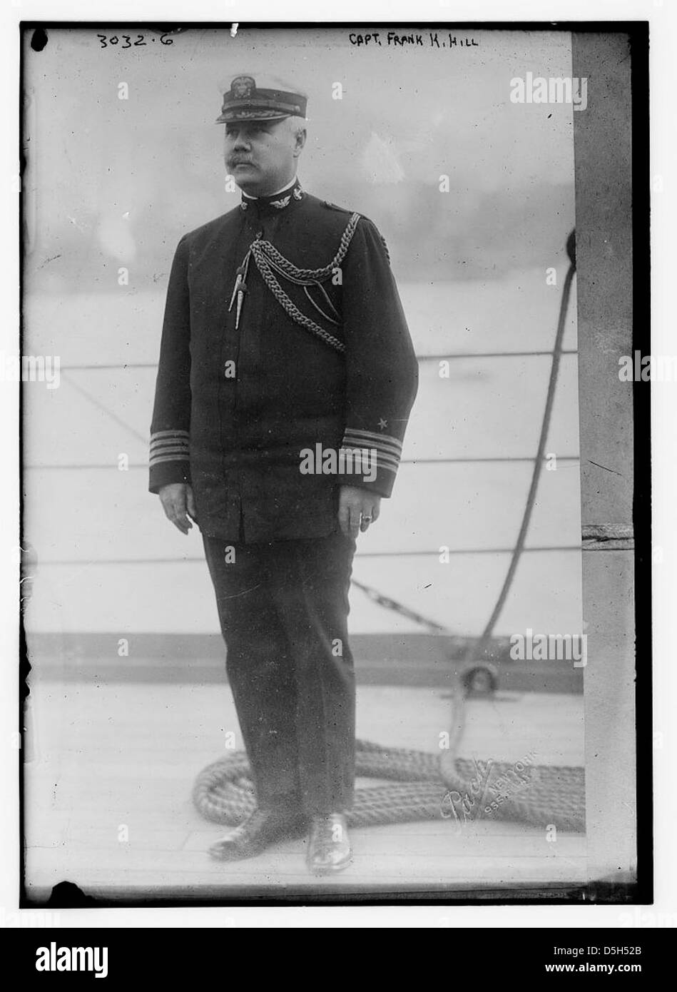 A portrait of Captain Frank K. Hill, a U.S. Navy officer, captured in ...