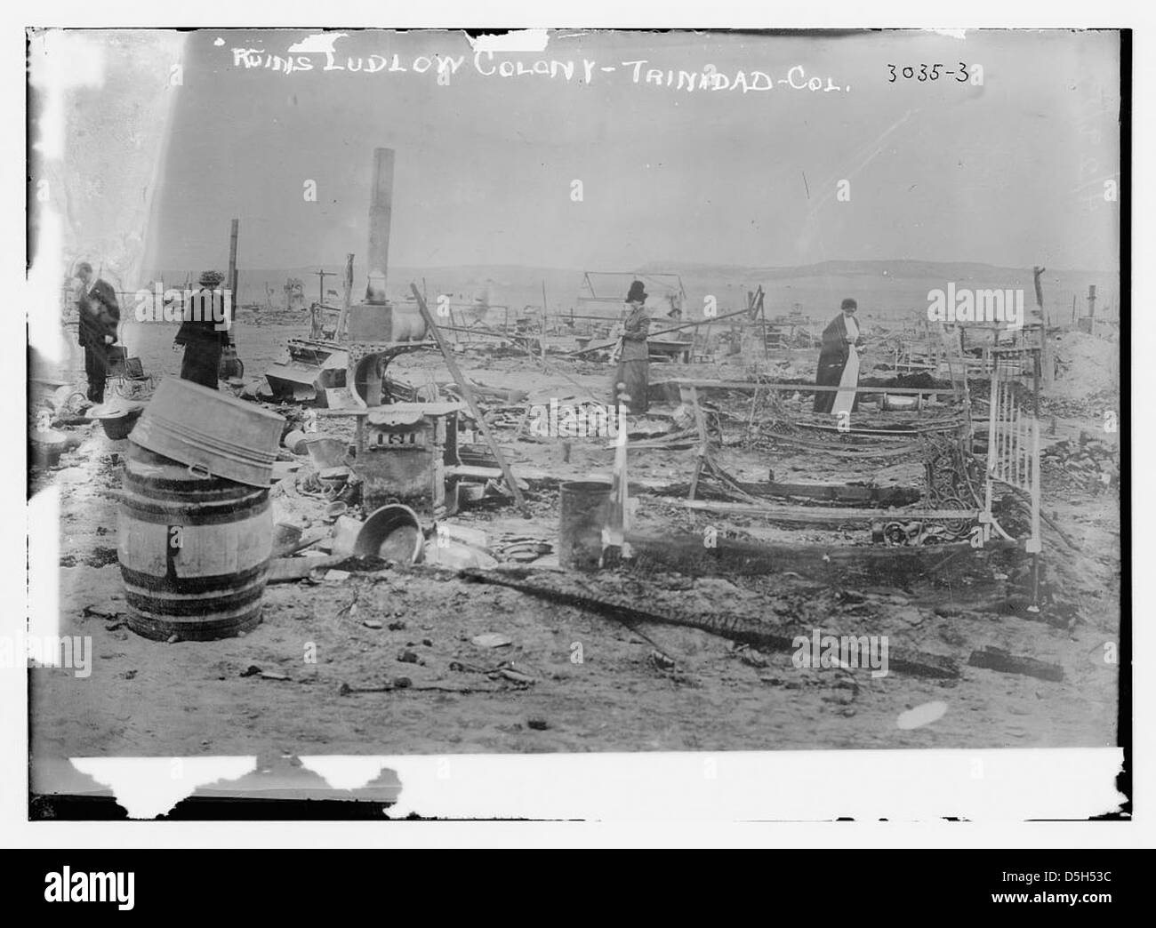 The ruins of the Ludlow Colony in Trinidad, Colorado, site of the ...