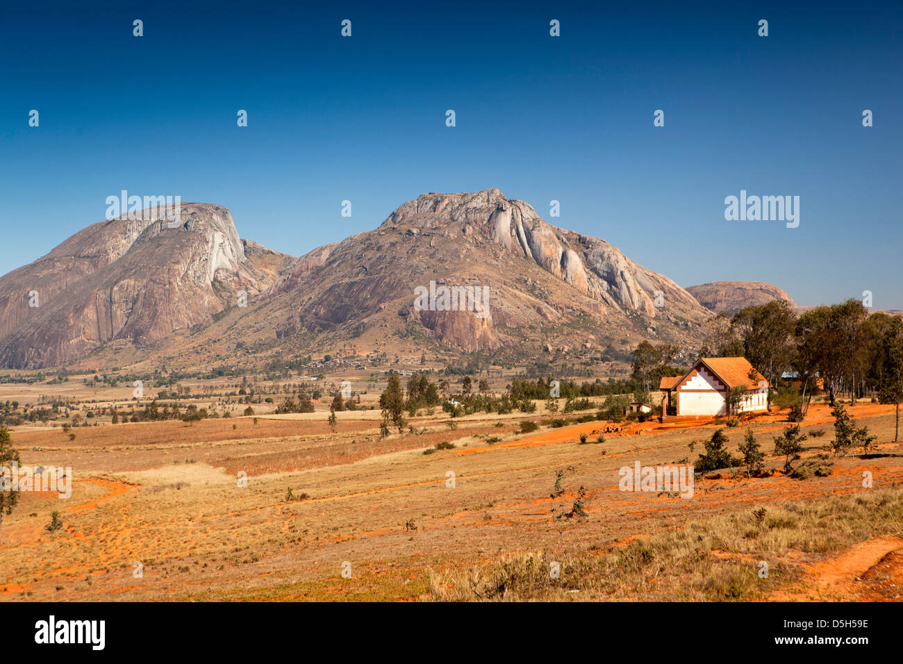 Madagascar, Ambalavao, house in rocky rural landscape Stock Photo - Alamy