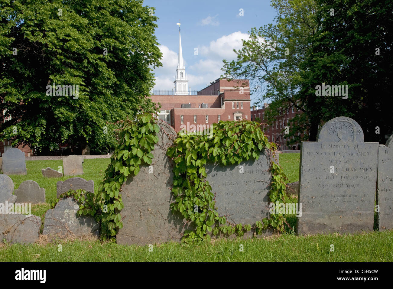 Old Cemetery in front the Old North Church which is officially known ...