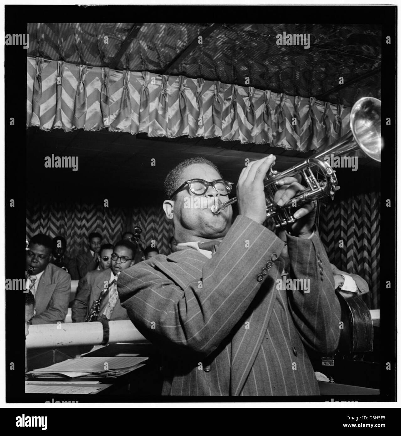 A portrait of influential jazz musicians Dizzy Gillespie, John Lewis ...