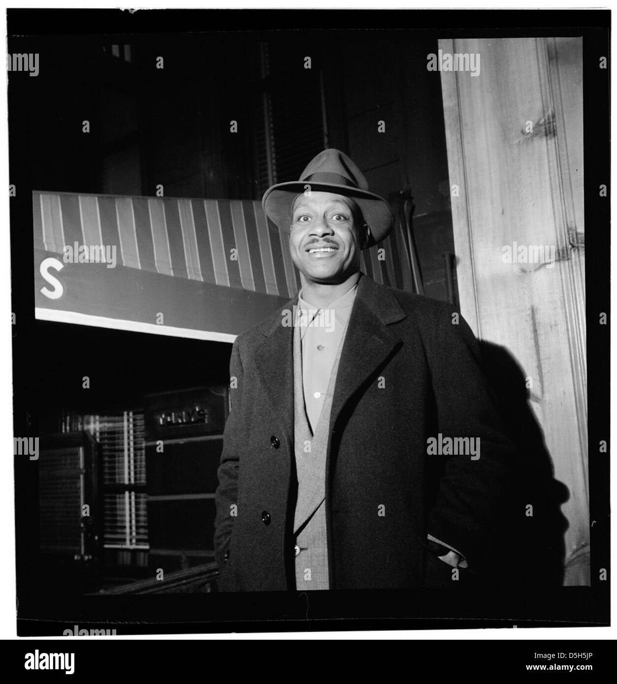 A portrait of jazz musician Tiny Grimes, known for his skill as a ...