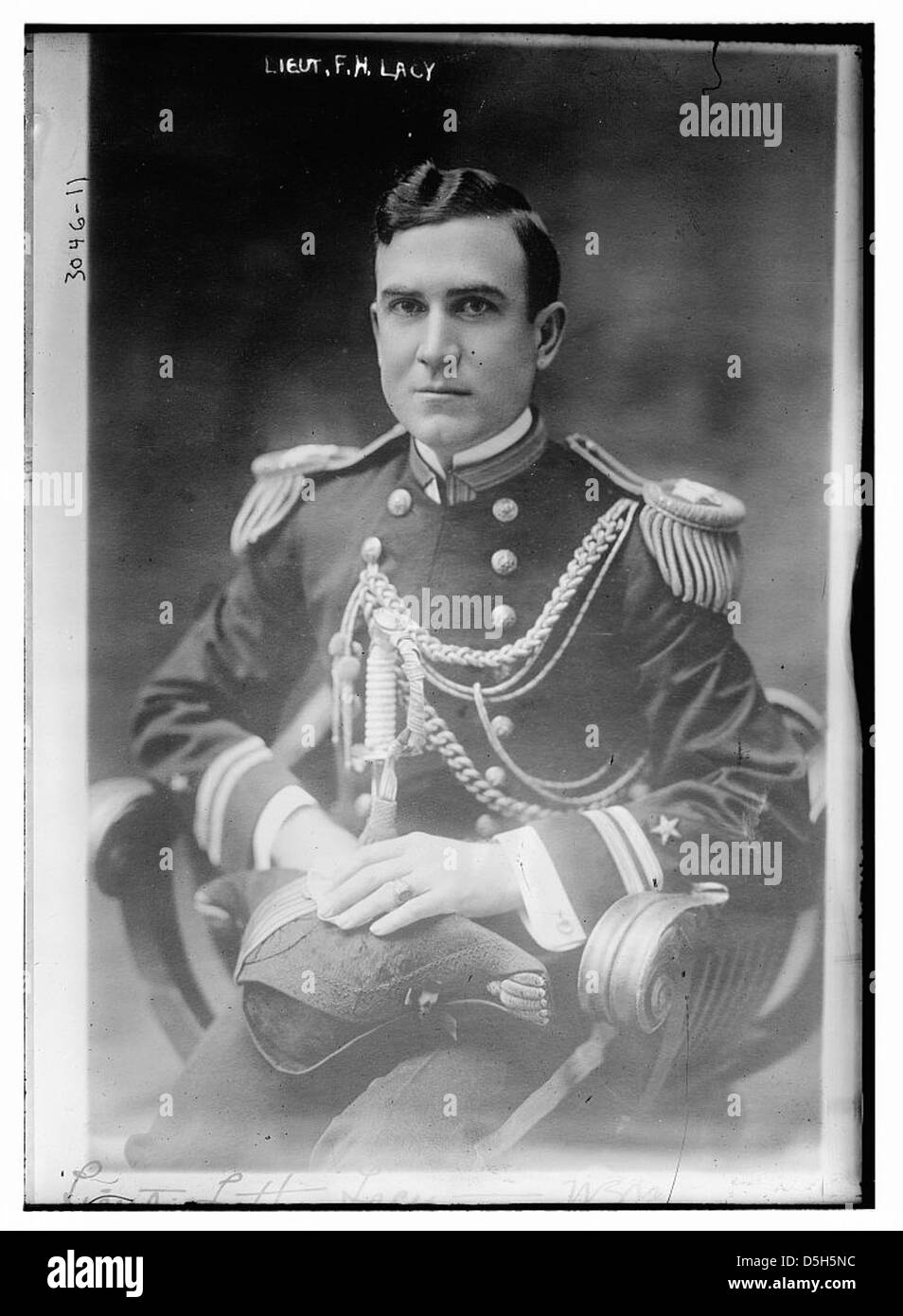 A portrait of Lieutenant L.H. Lacy of the U.S. Navy, showcasing his ...