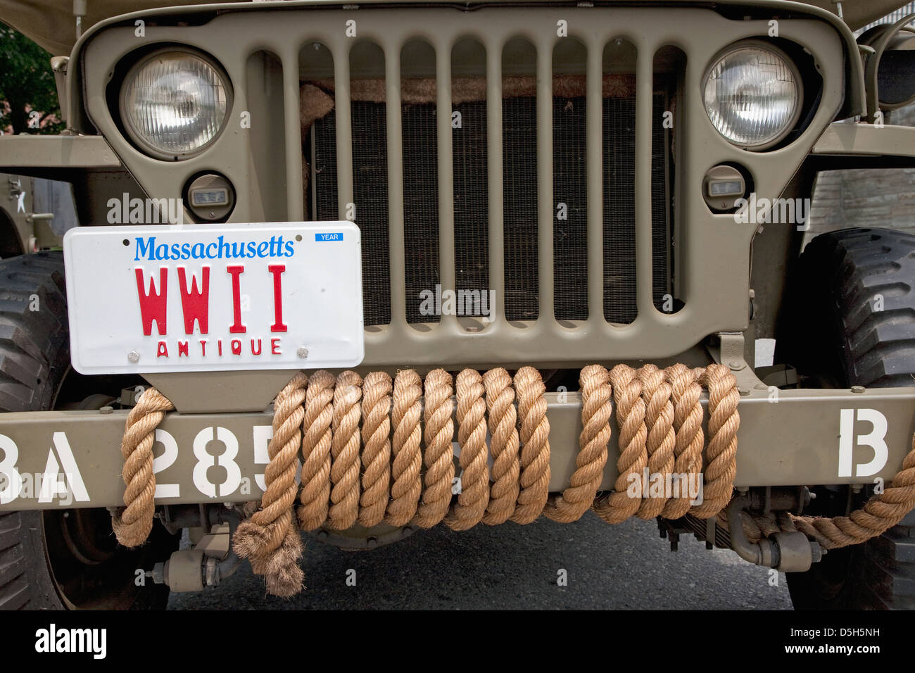 Closeup of World War II License Plate saying "WWII", Concord, MA Stock ...