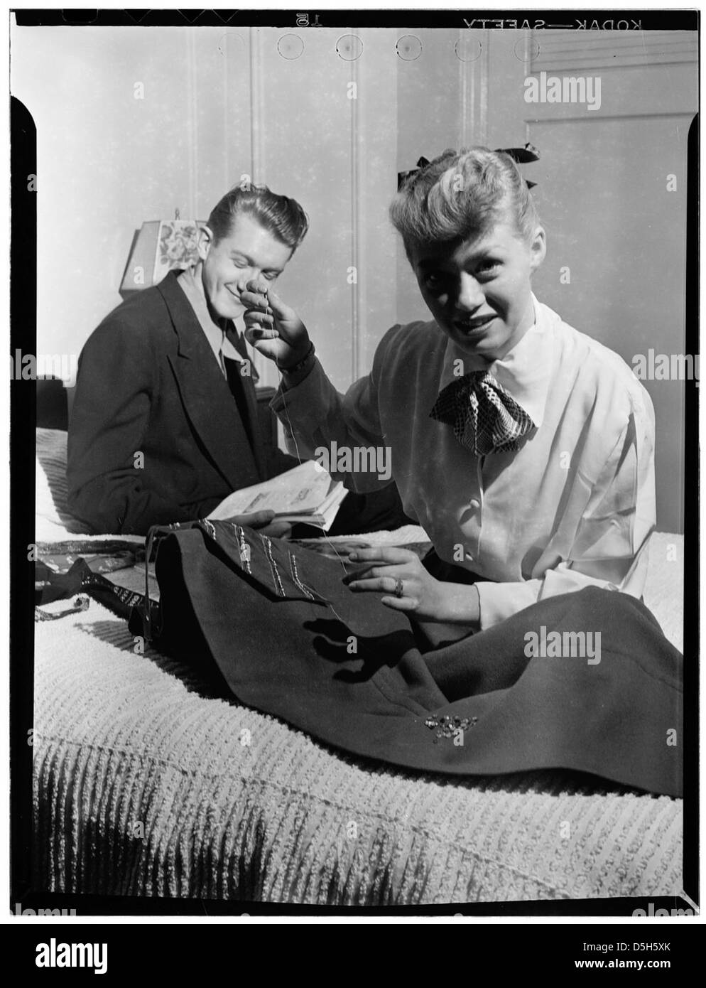 A portrait of jazz musicians June Christy and Bob Cooper, taken in 1947 ...