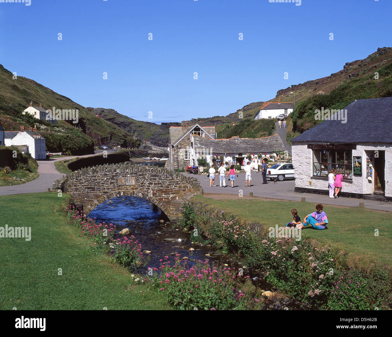 The Harbour, Boscastle, Cornwall, England, United Kingdom Stock Photo ...