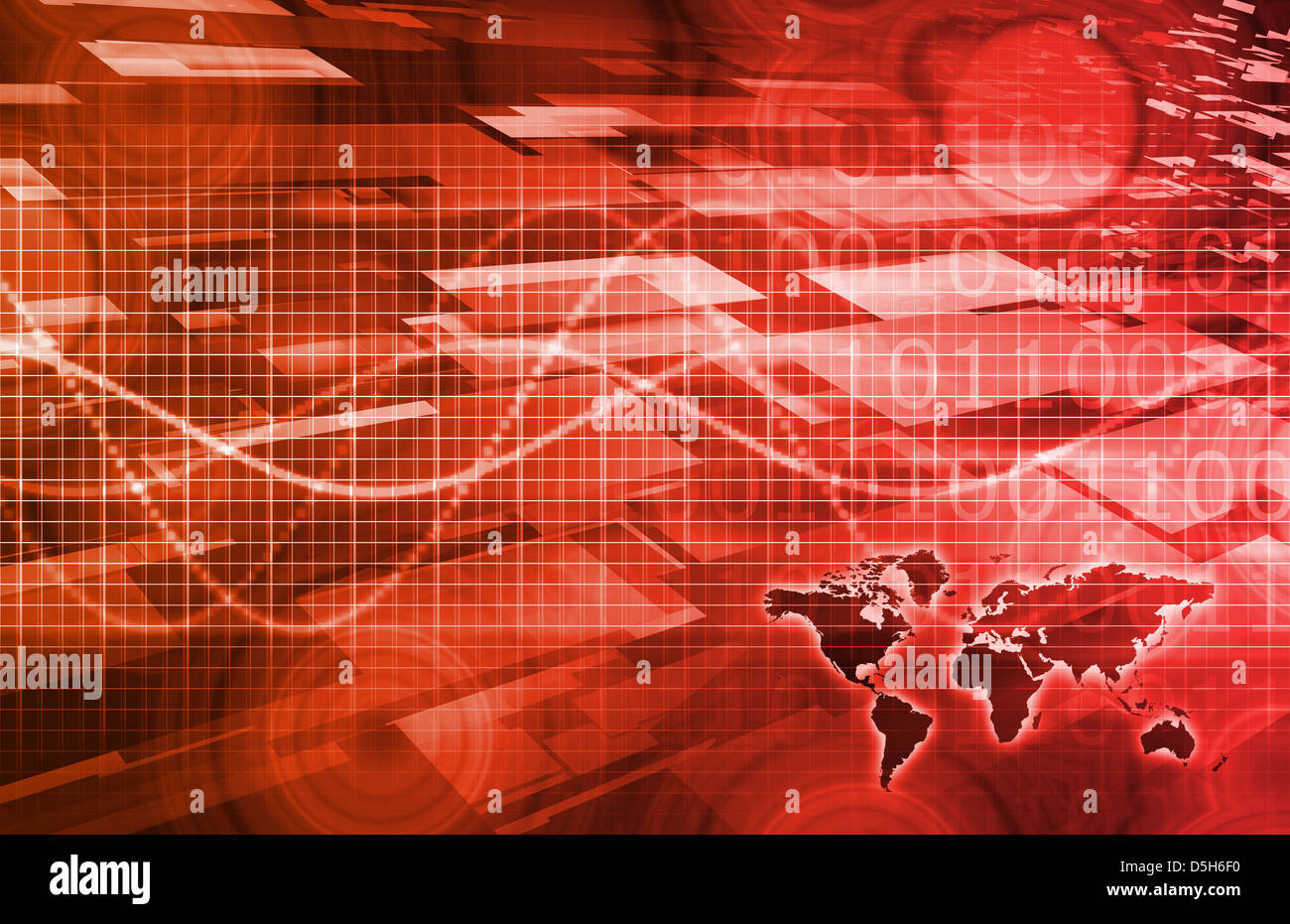 Media Communication on the Internet with Data Art Stock Photo - Alamy