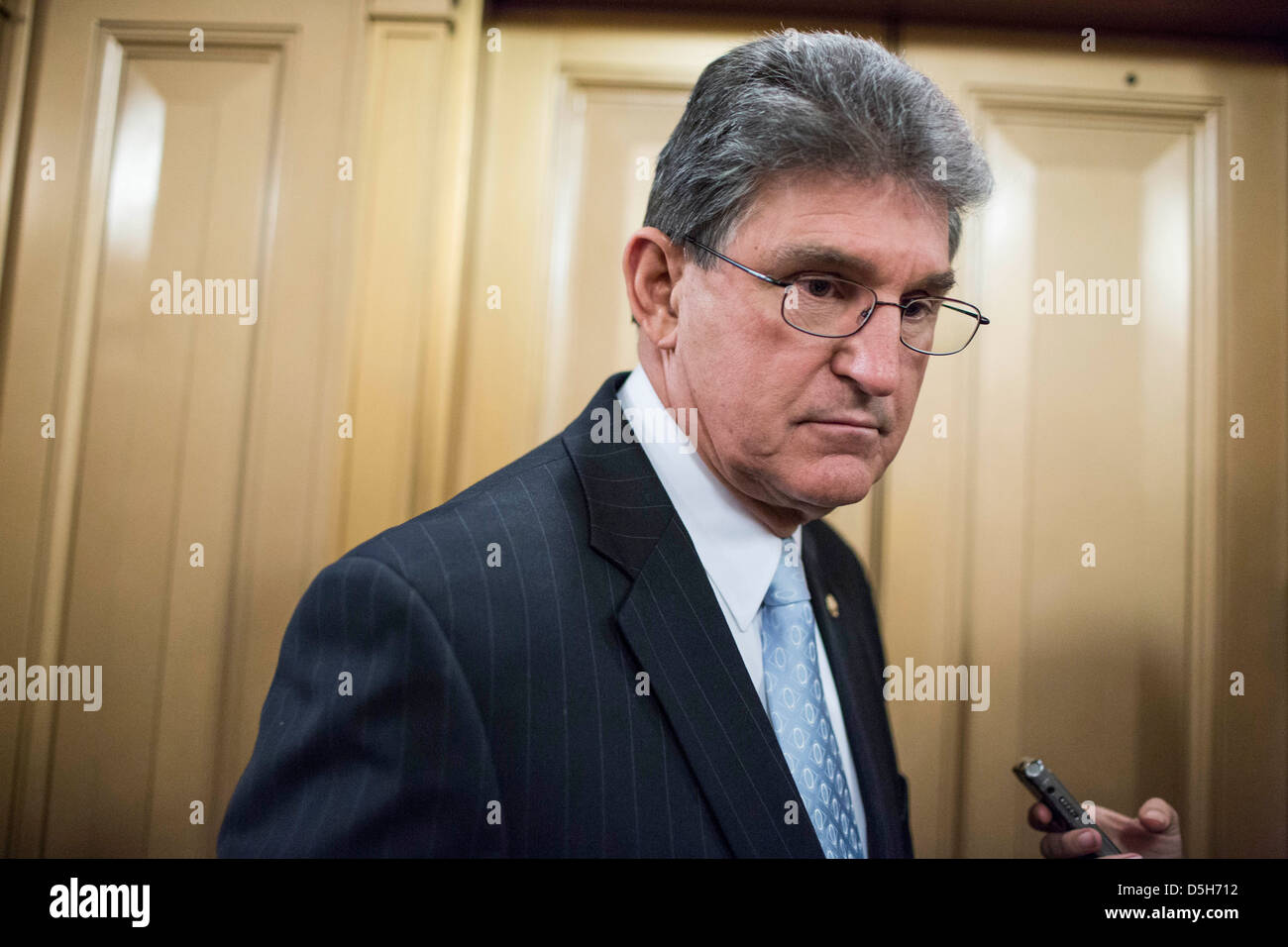Senator Joe Manchin (D-WV) speaks on Capitol Hill in Washington on ...