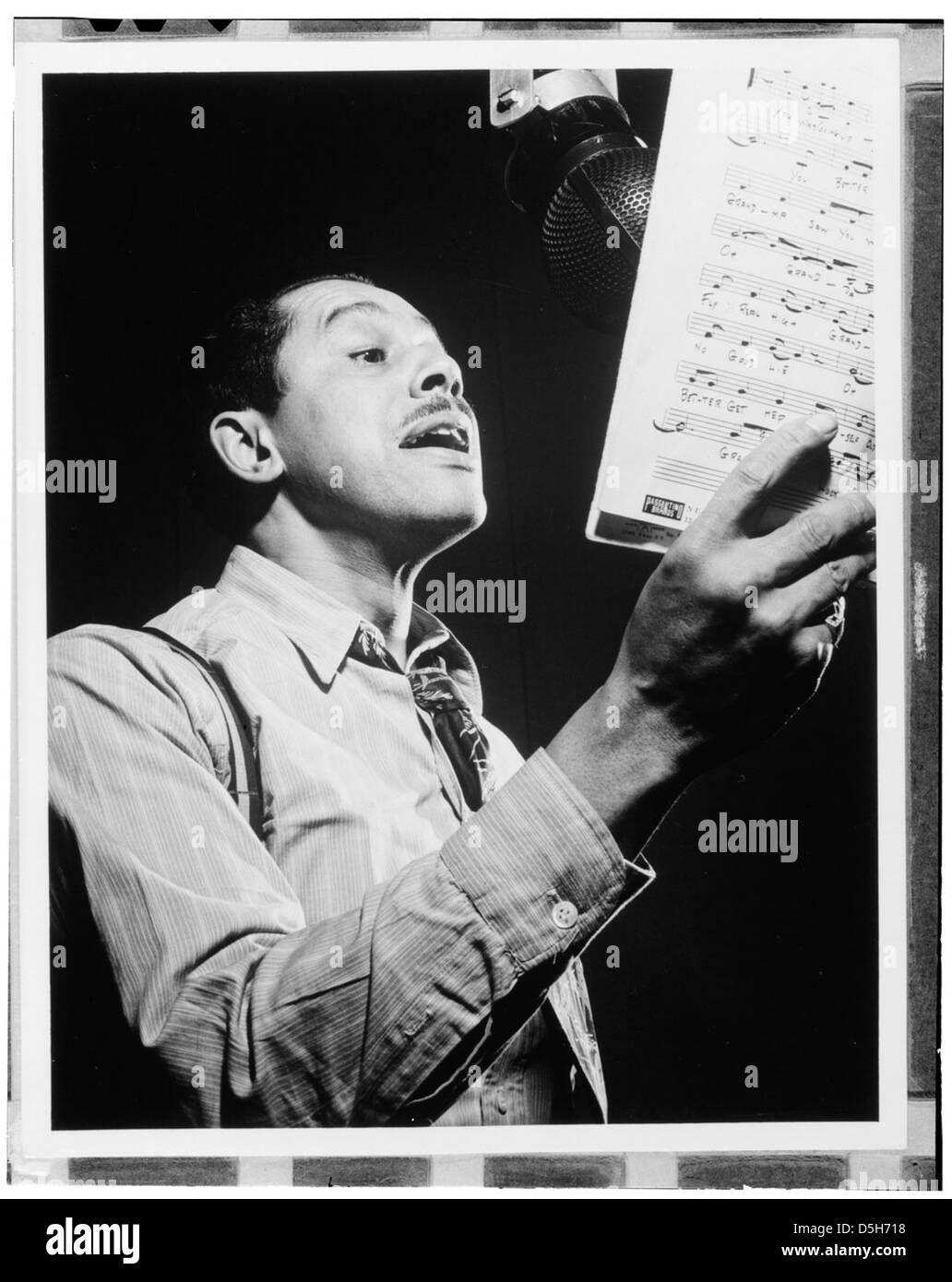 A portrait of jazz singer Cab Calloway at Columbia Studios in New York ...