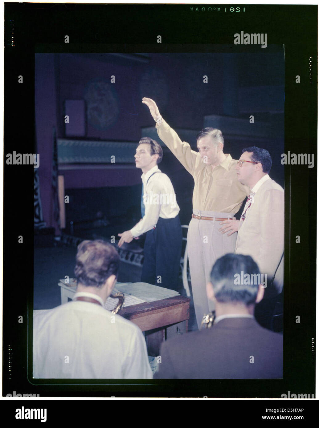 A portrait of Stan Kenton, Pete Rugolo, and Bob Graettinger, notable ...