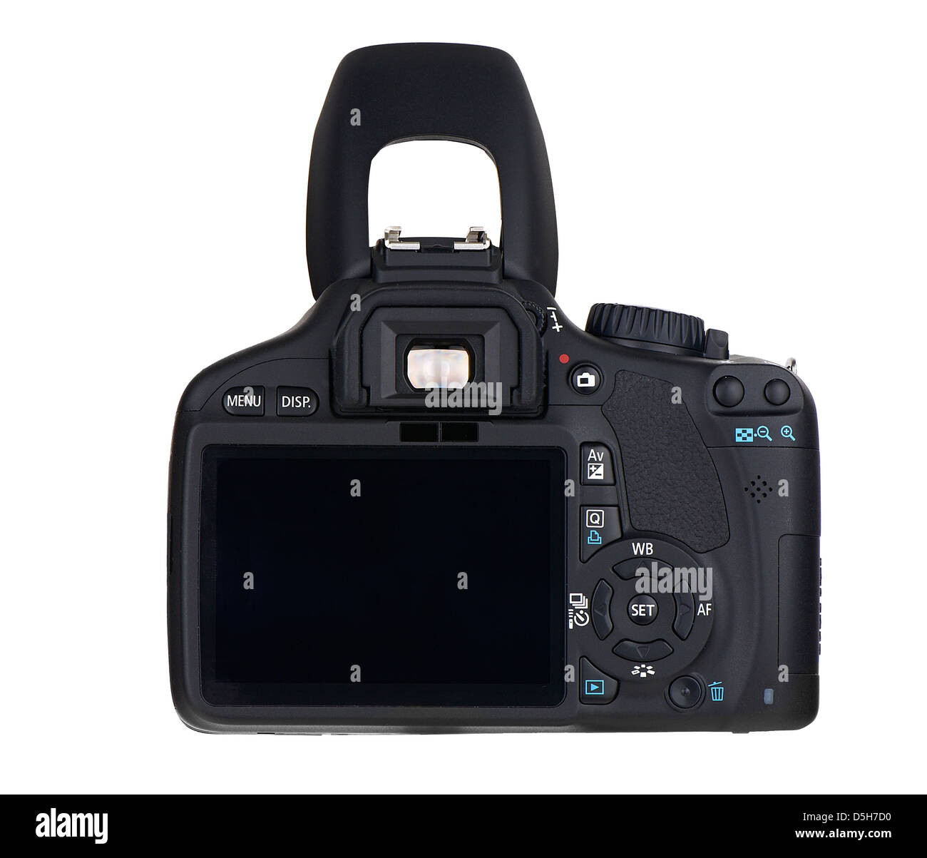 Back of black camera isolated on white background Stock Photo - Alamy