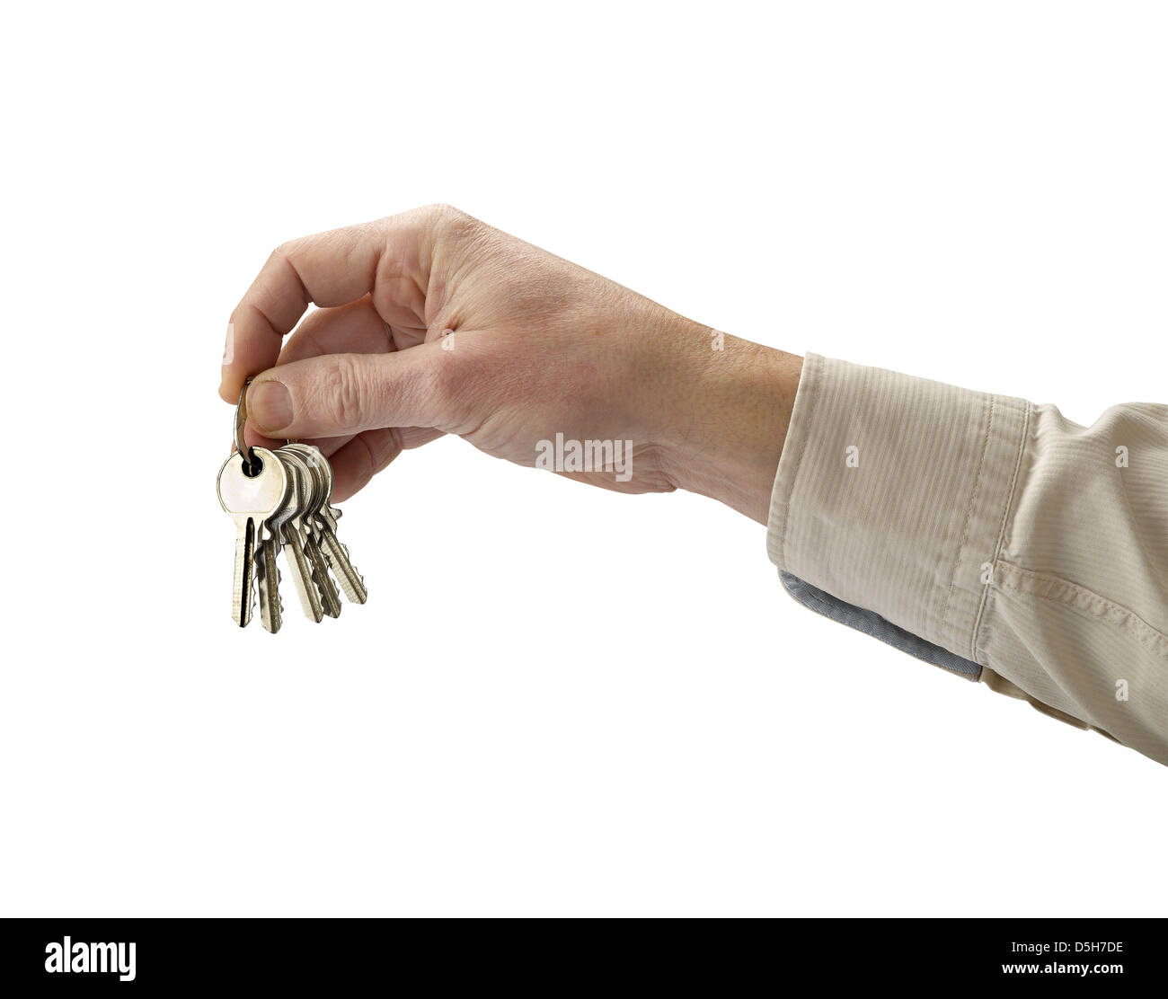 Human hands and key isolated on white background Stock Photo - Alamy
