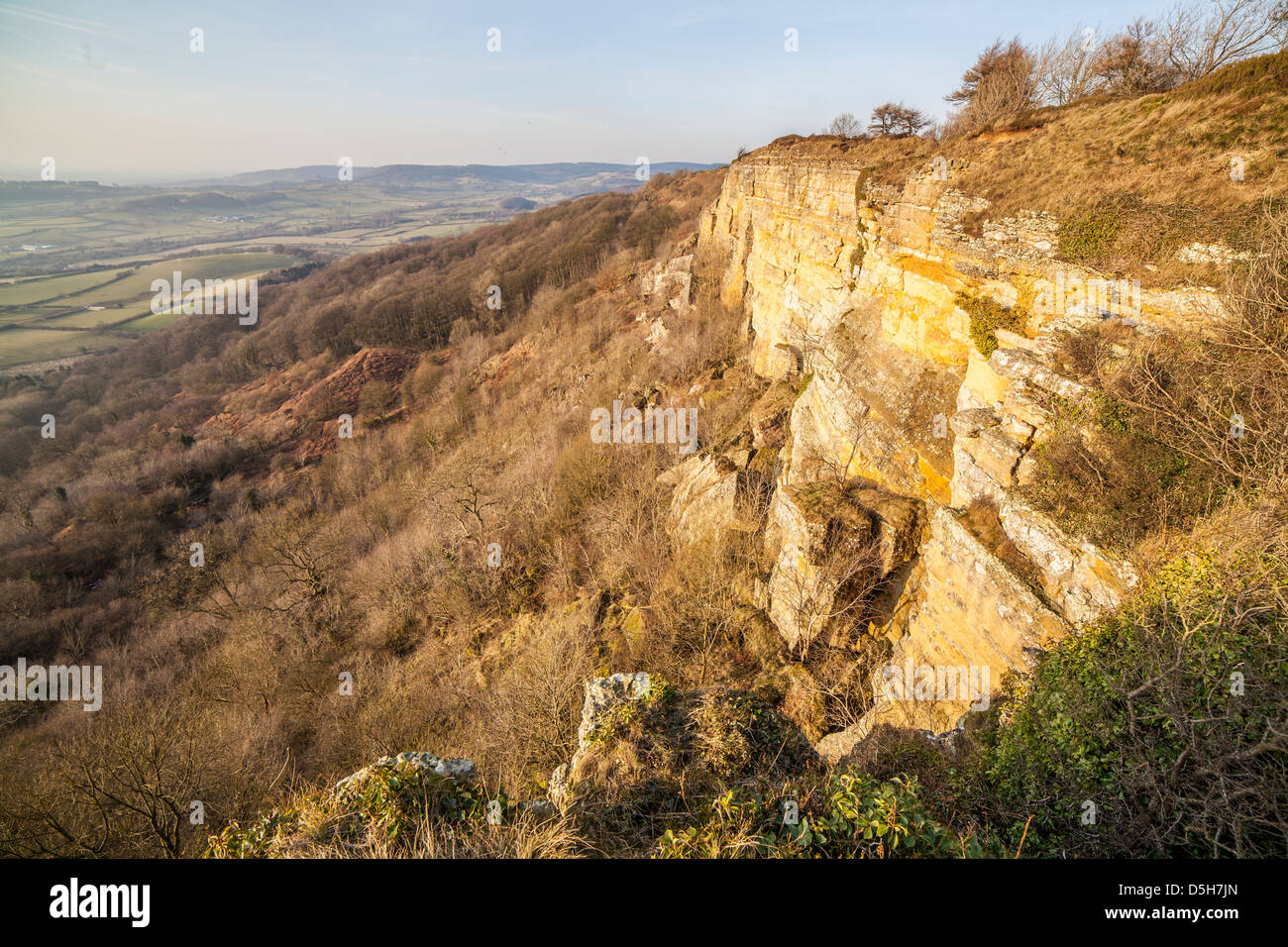 Whitestone cliff near Sutton Bank, North Yorkshire Stock Photo - Alamy