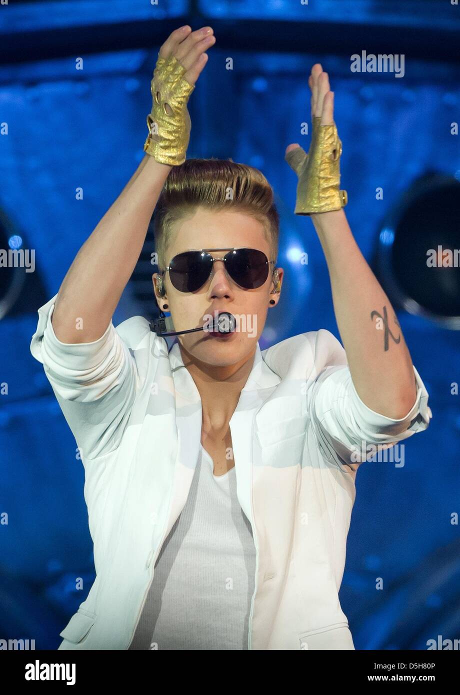 Canadian singer Justin Bieber performs at O2 World in Hamburg, Germany ...