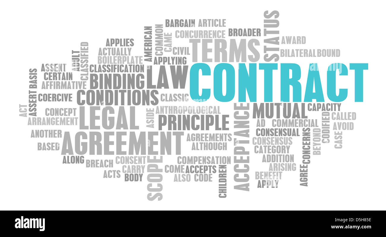 Contract for Business Law on Terms of Agreement Stock Photo - Alamy