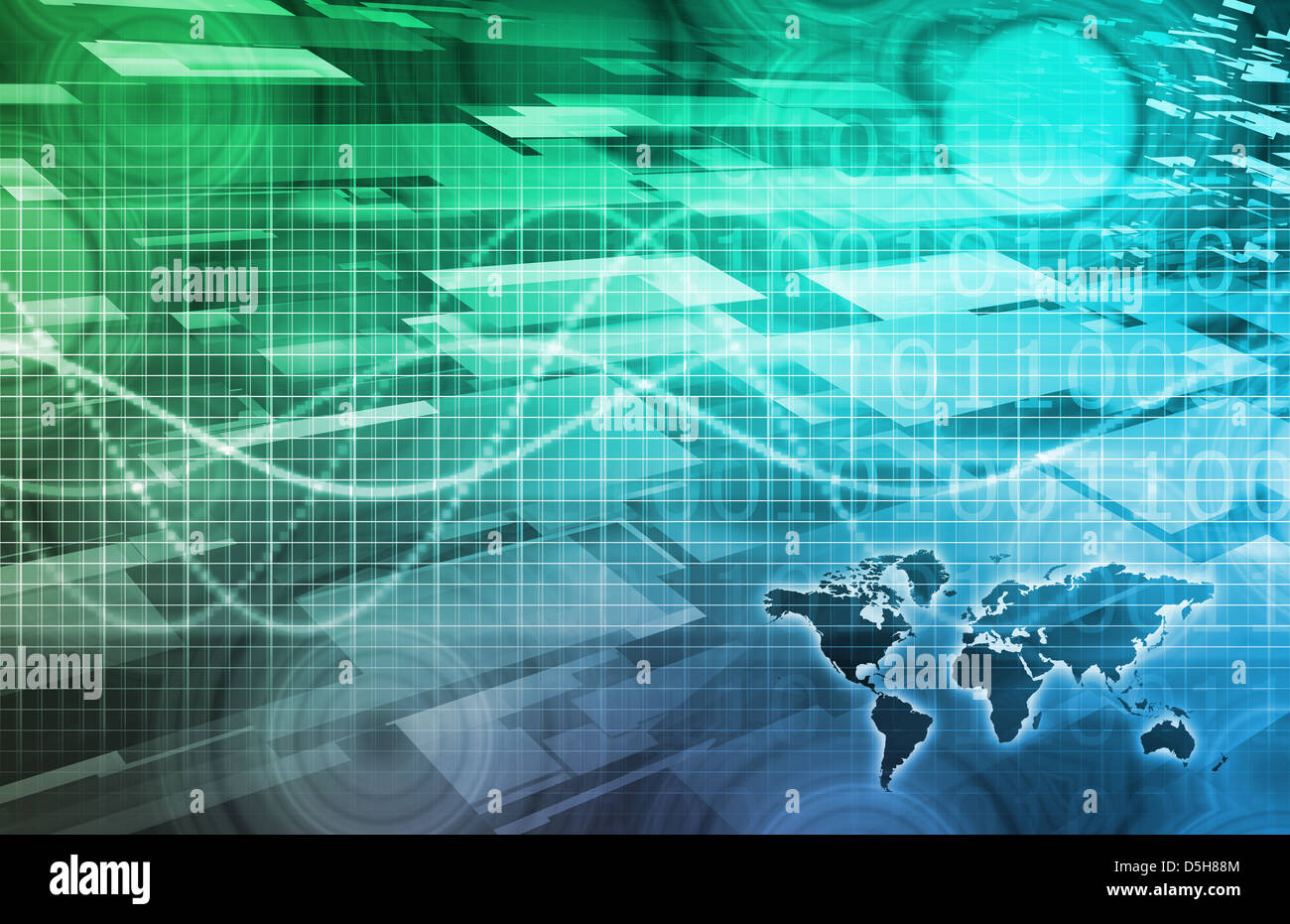 Latest Technology Around the World as Art Stock Photo - Alamy