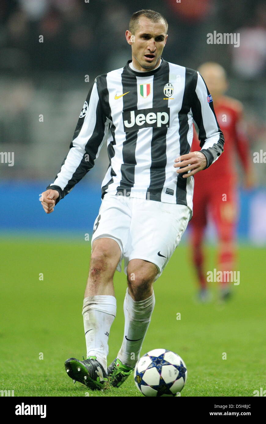 Turin's Giorgio Chiellini during the UEFA Champions League quarter ...