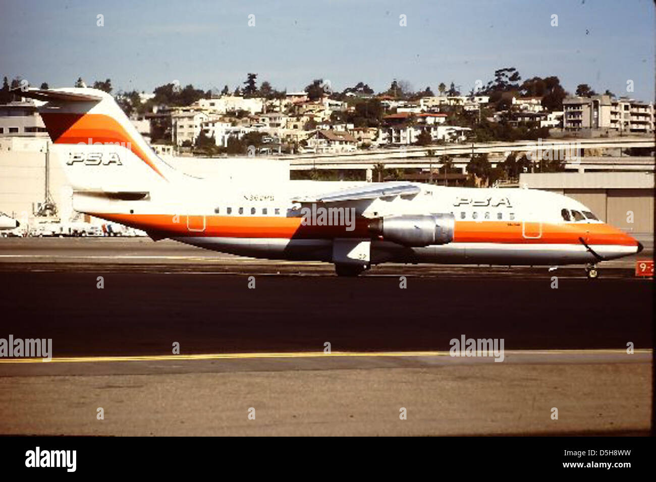 The British Aerospace BAE 146, a regional airliner, is shown in flight ...