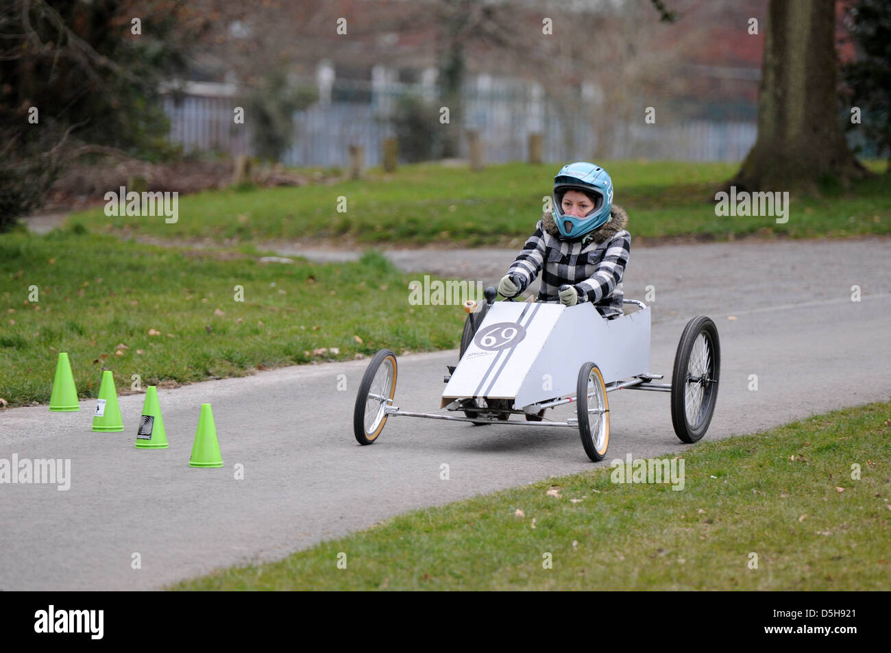Soap box racing in Swansea, UK Stock Photo - Alamy