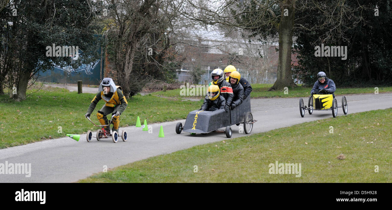 Soap box racing in Swansea, UK Stock Photo - Alamy