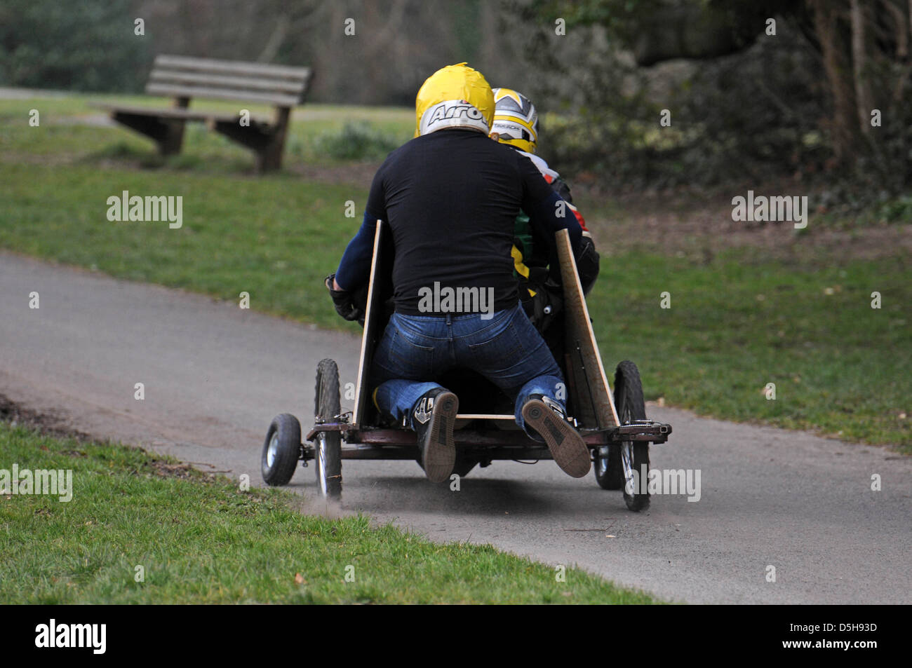 Soap box racing in Swansea, UK Stock Photo - Alamy