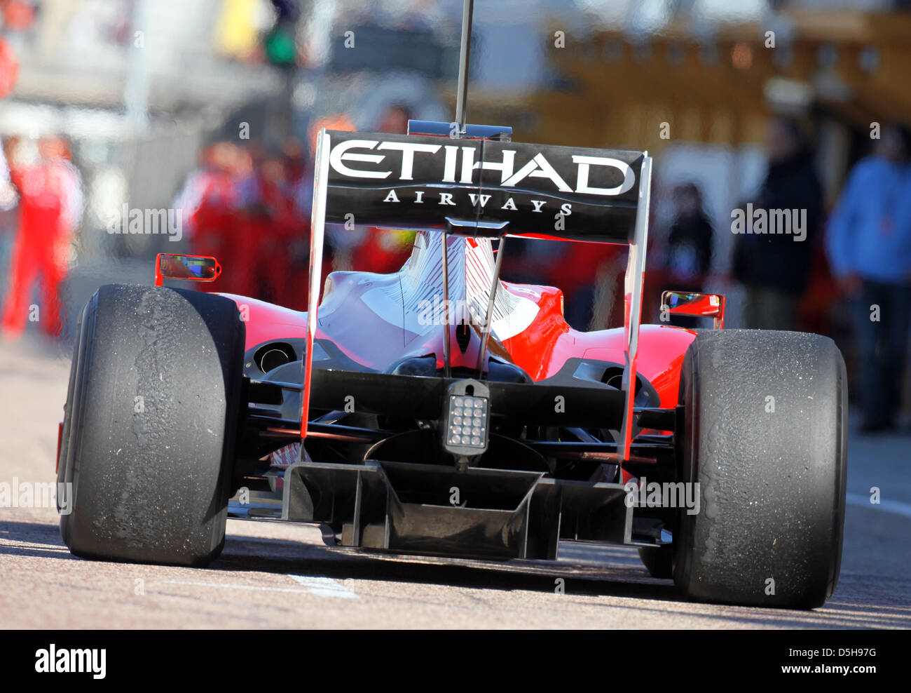 Brazilian F1 driver Felipe Massa of Ferrari during performance tests ...
