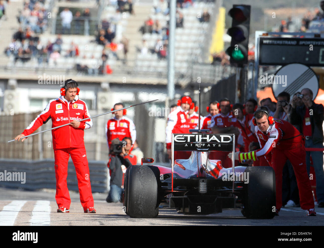 Brazilian F1 driver Felipe Massa of Ferrari during performance tests ...