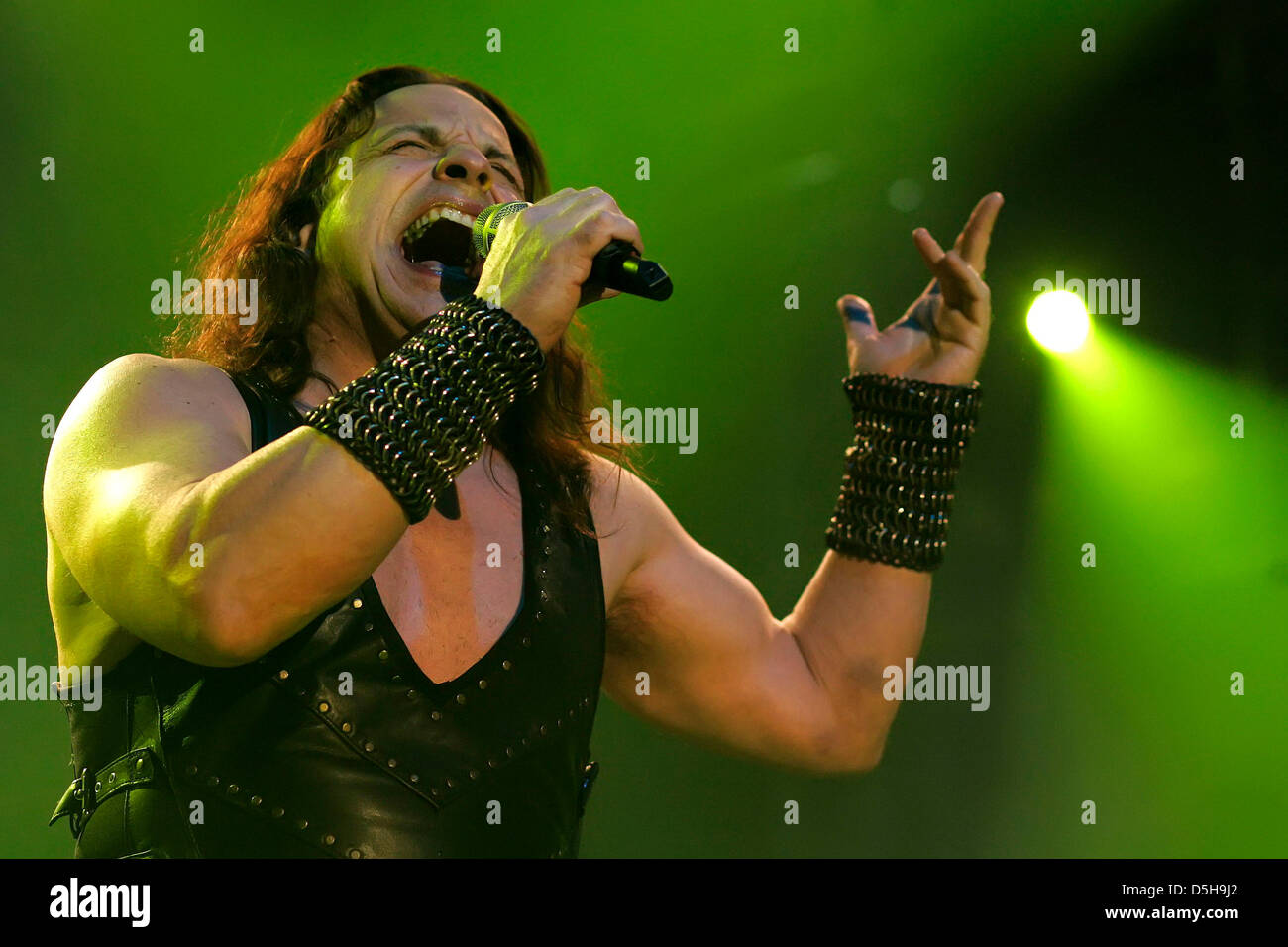 Eric Adams, lead singer of heavy metall band Manowar, sings during a ...