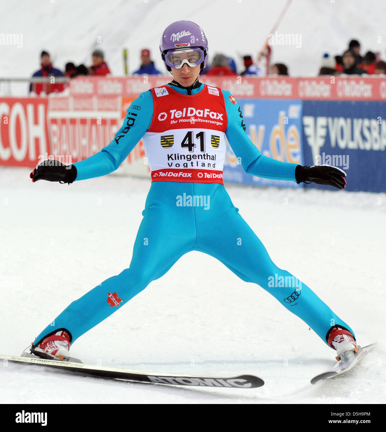 German Martin Schmidt pictured during the training from the large hill ...