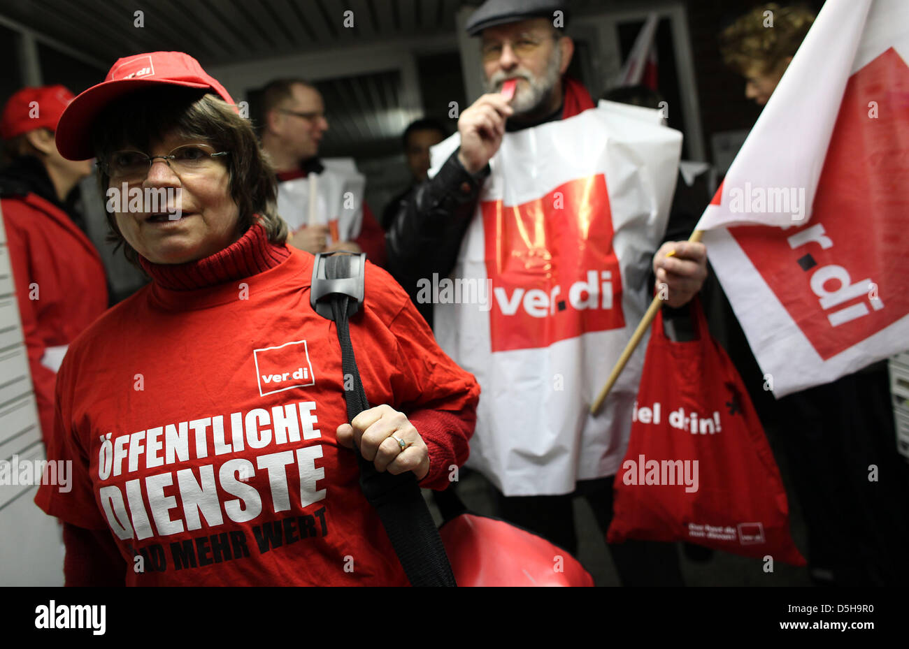 Union members attend a warning strike at a hospital in Cologne, Germany ...