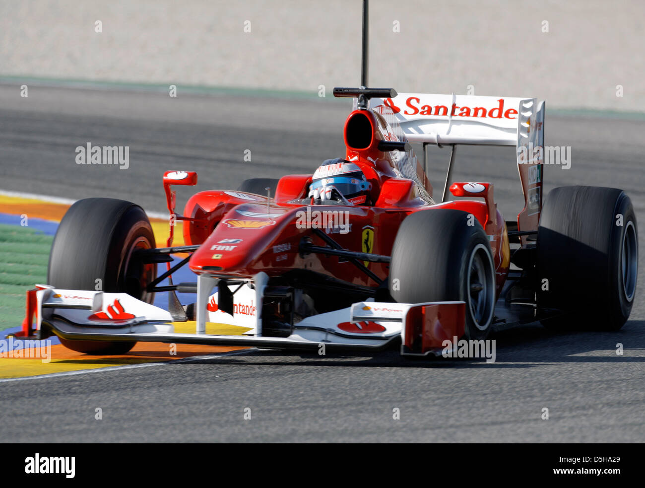 Spanish Formula One driver Fernando Alonso of Ferrari shown in action ...