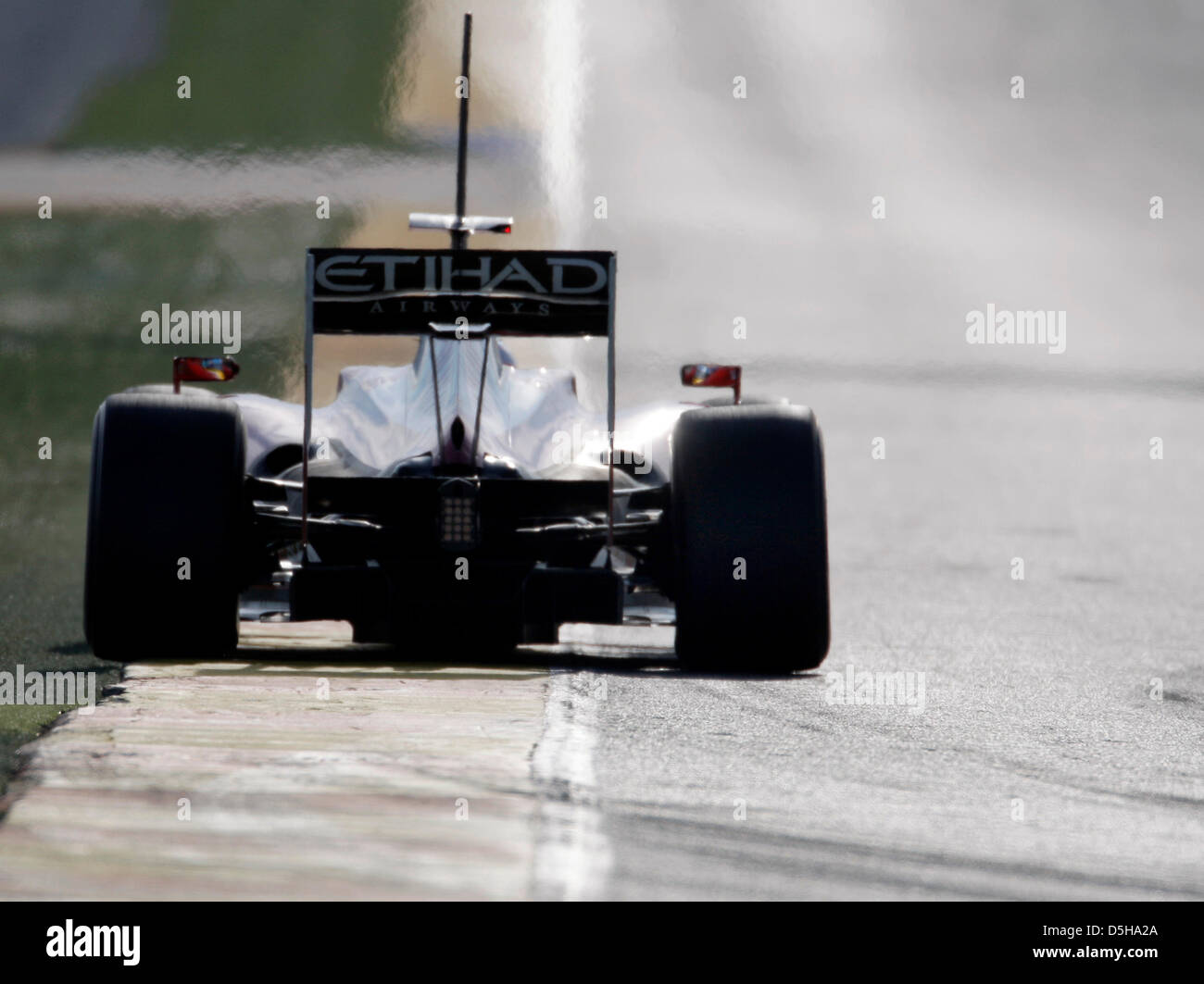 Spanish Formula One driver Fernando Alonso of Ferrari shown in action ...