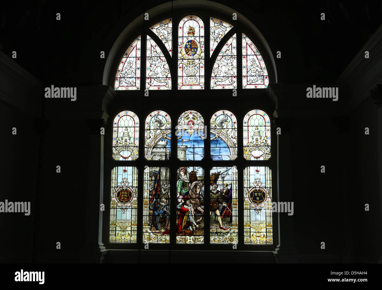 The stained glass window in the Great Hall. The newly opened rooms at ...